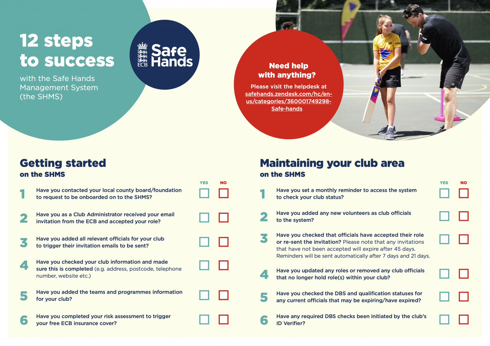 Safe Hands Management System - Devon Cricket